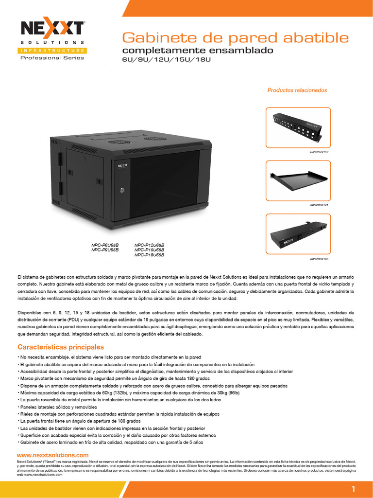 NPC-P6U65B - Wall - Pivotable - Cabinet - DS - SPA 1 | PDF