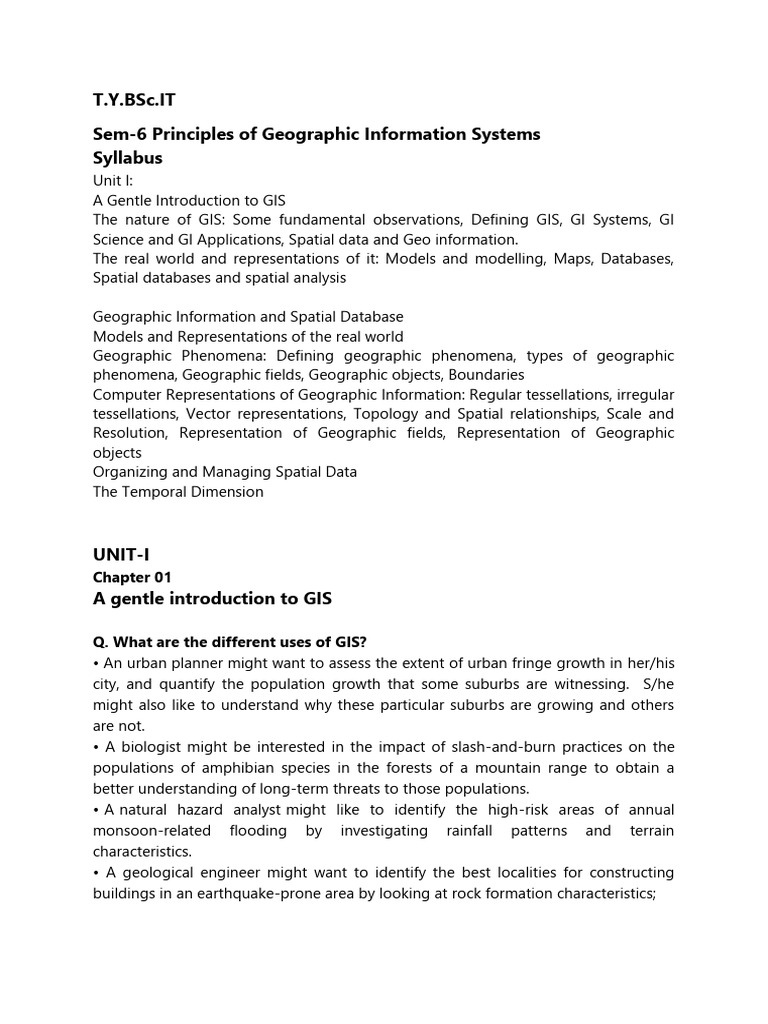 GIS Principles and Applications Overview | PDF | Geographic Information System | Line (Geometry)