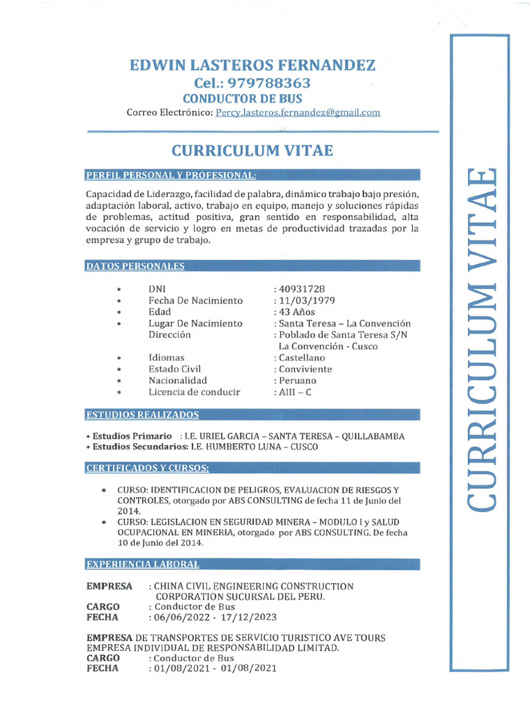 CV Edwin | PDF