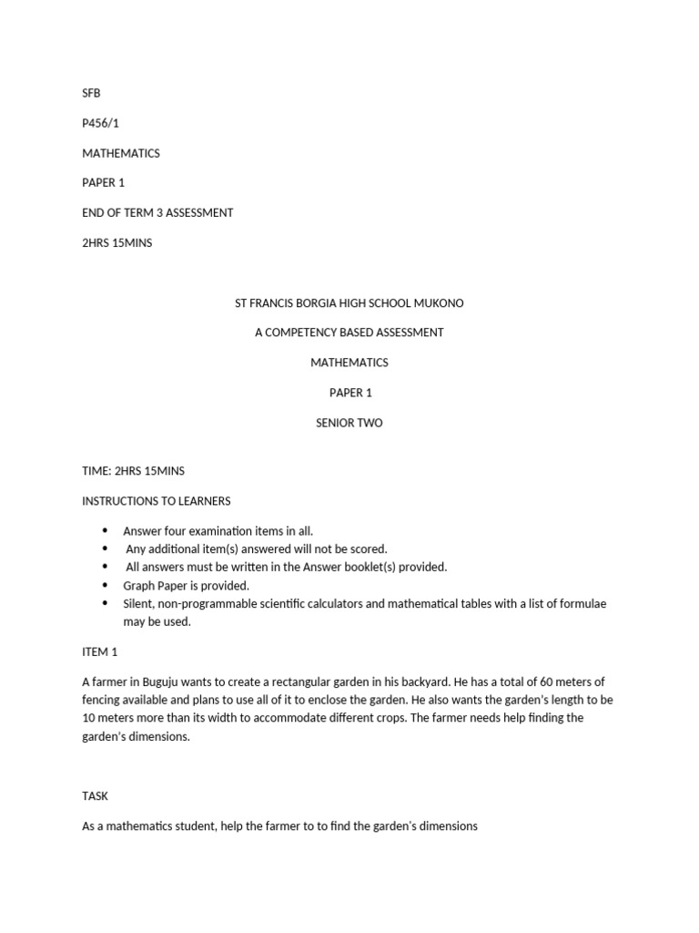 JK S2 End Mathematics | PDF | Triangle | Area