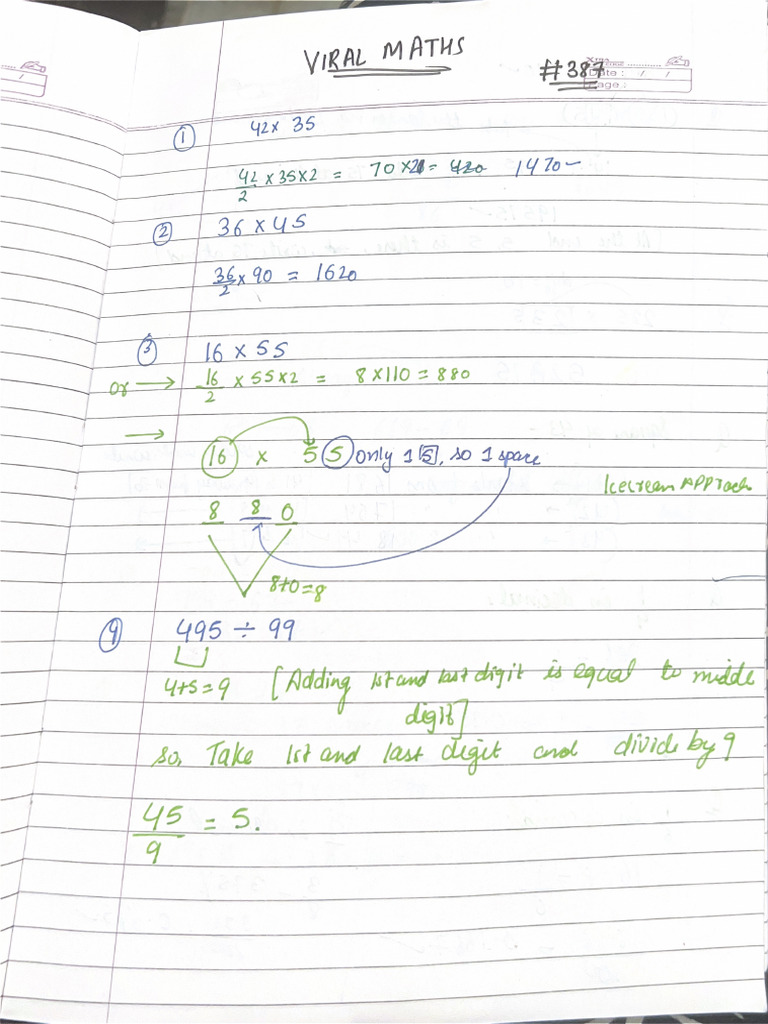 Speed Maths Notes by Tanu Garg | PDF