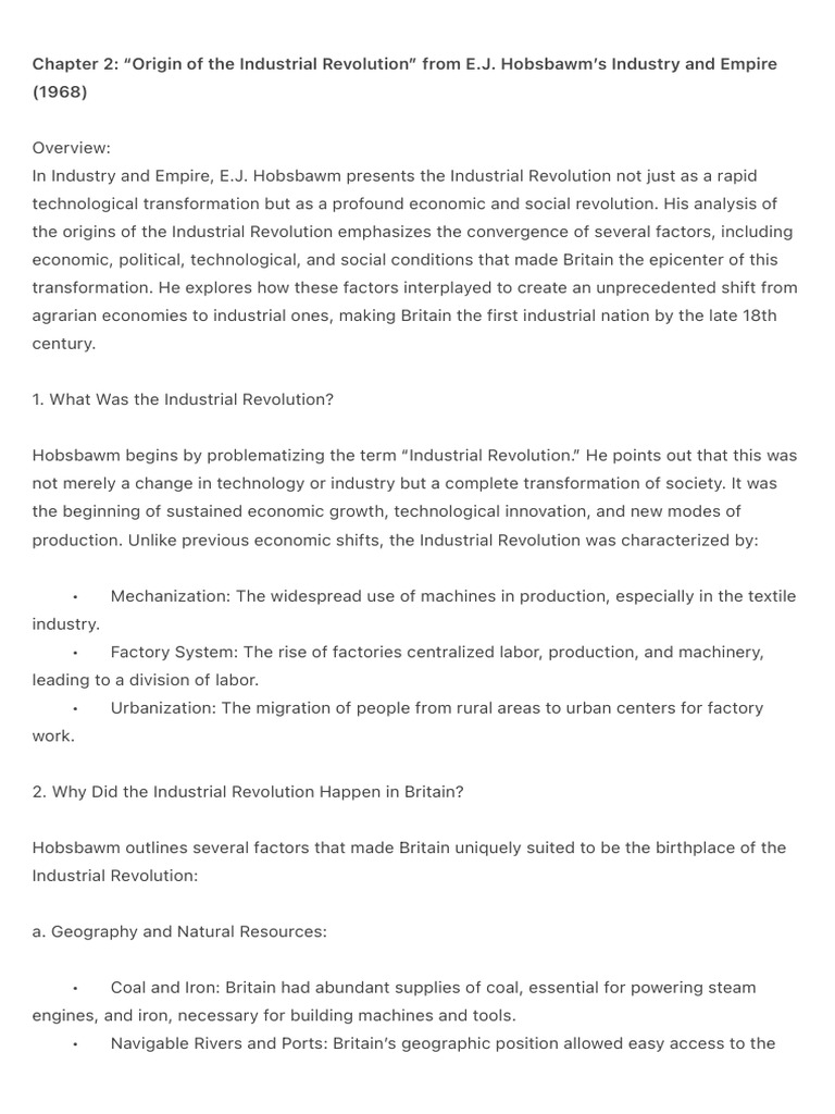 Origins of the Industrial Revolution | PDF | Industrial Revolution ...