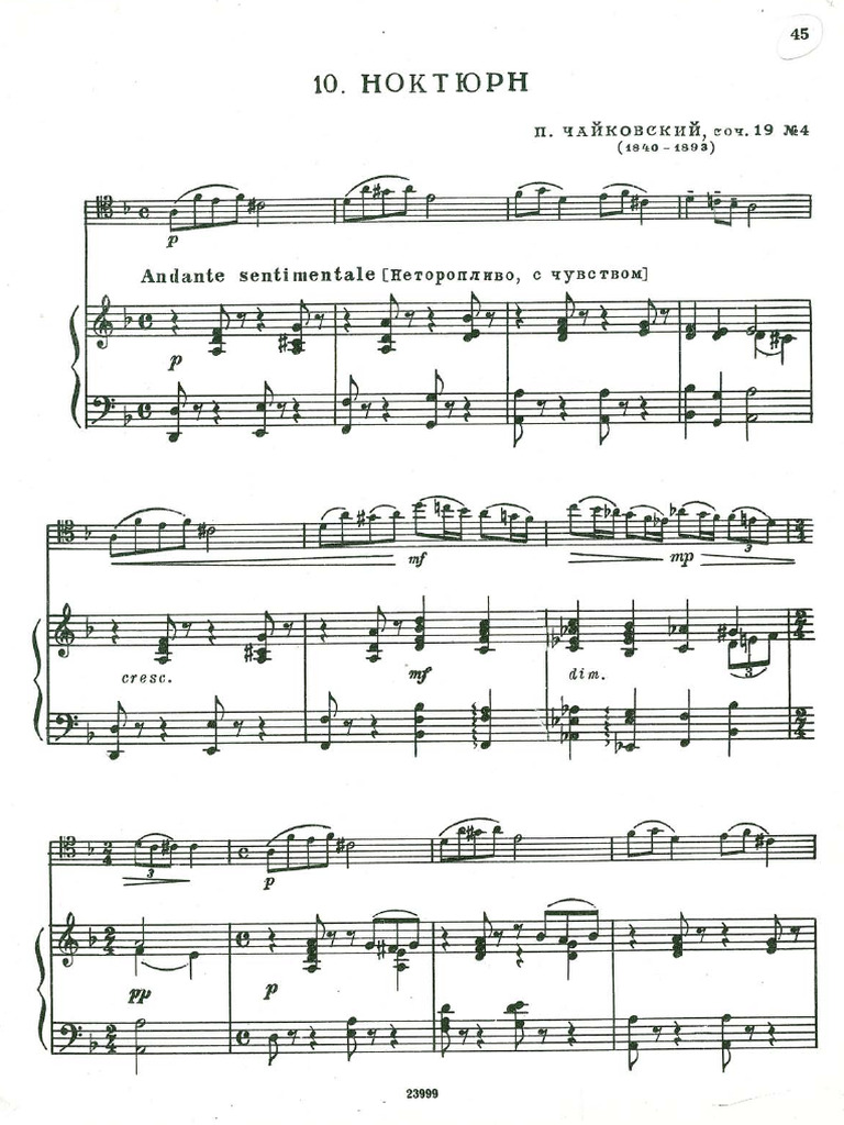 Tchaikovsky - Noturno | PDF