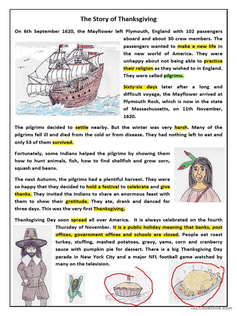 The Story of Thanksgiving | PDF | Thanksgiving | Foods