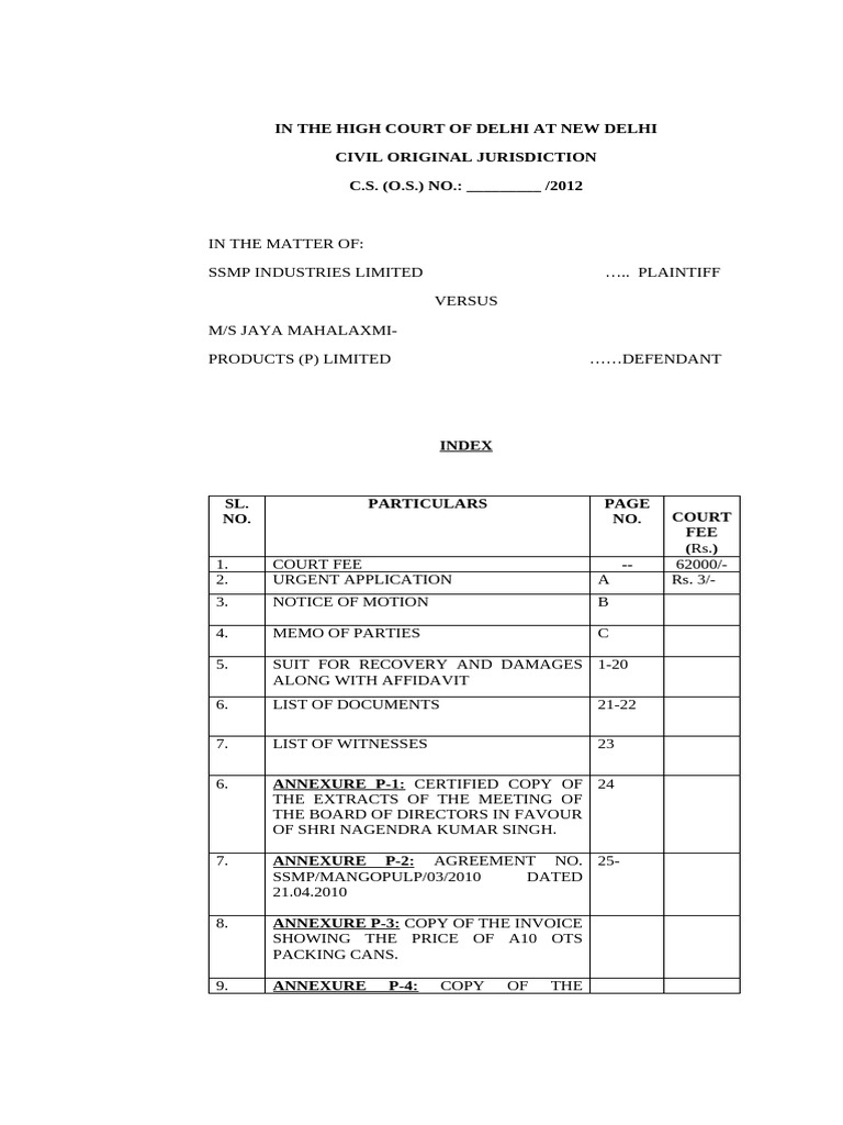 Civil Recovery Suit | PDF | Lawsuit | Procurement