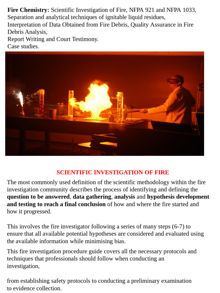 Modue 3 Fire Chemistry | PDF | Expert Witness | Combustion