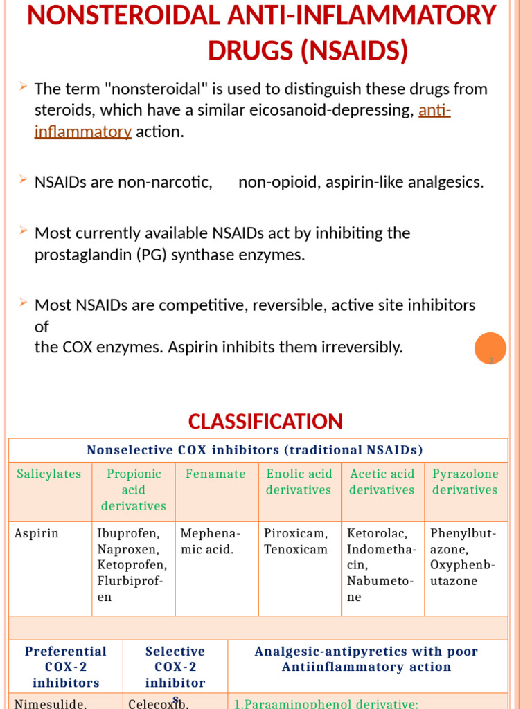 NSAIDS | PDF | Nonsteroidal Anti Inflammatory Drug | Aspirin