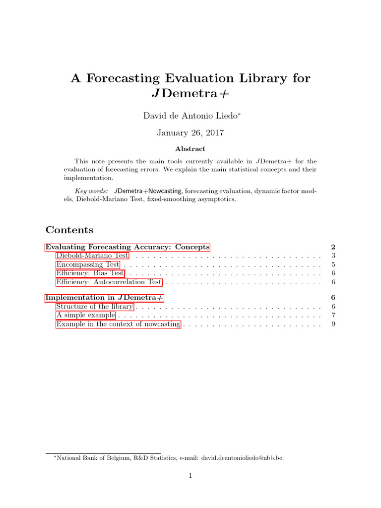 Forecasting Evaluation Library Pdf Forecasting P Value 1595