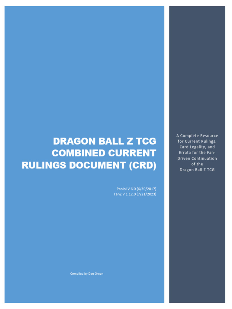 FanZ Combined CRD Current | PDF | Dragon Ball