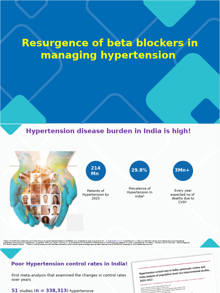 Resurgence of Beta Blockers in Hypertension Management 2 | PDF ...