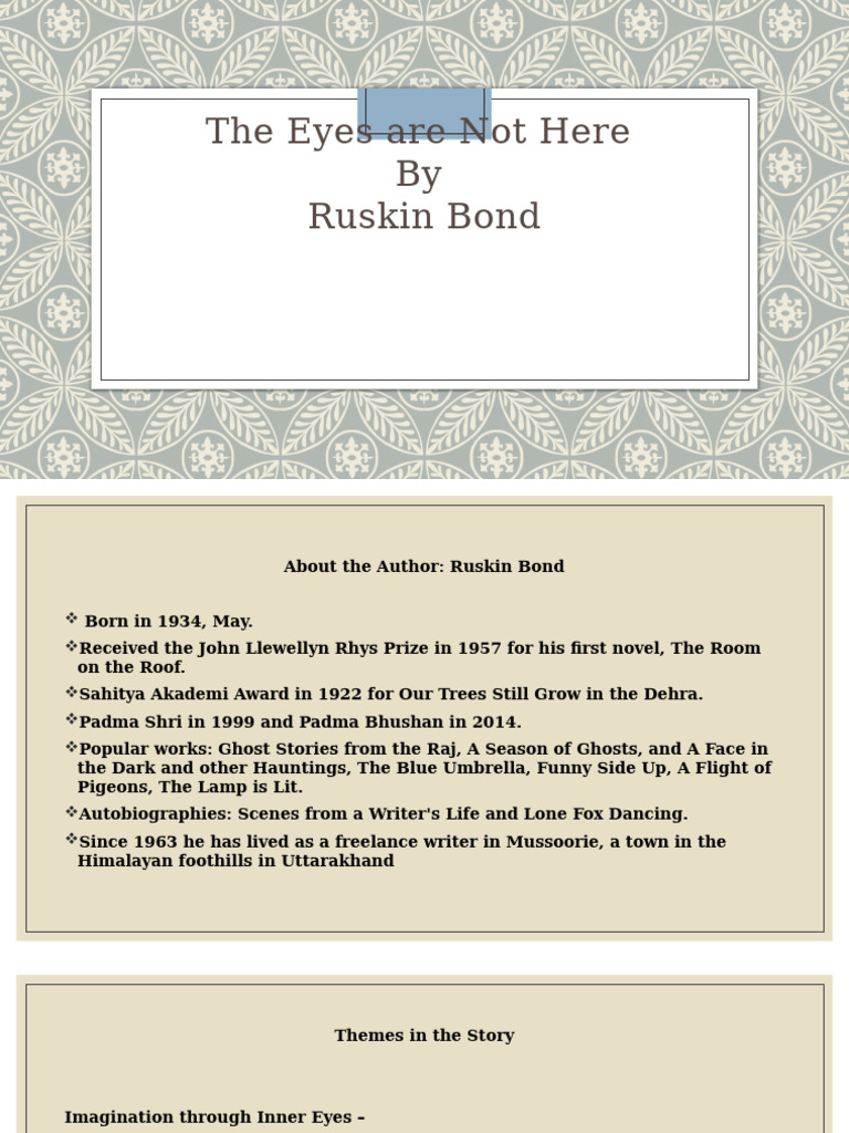 The Eyes Are Not Here | PDF