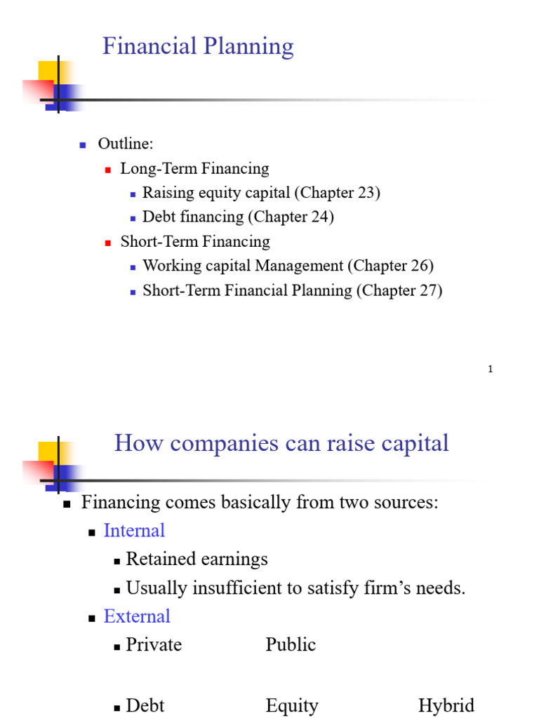 Lecture Financial Planning | PDF | Bonds (Finance) | Initial Public ...
