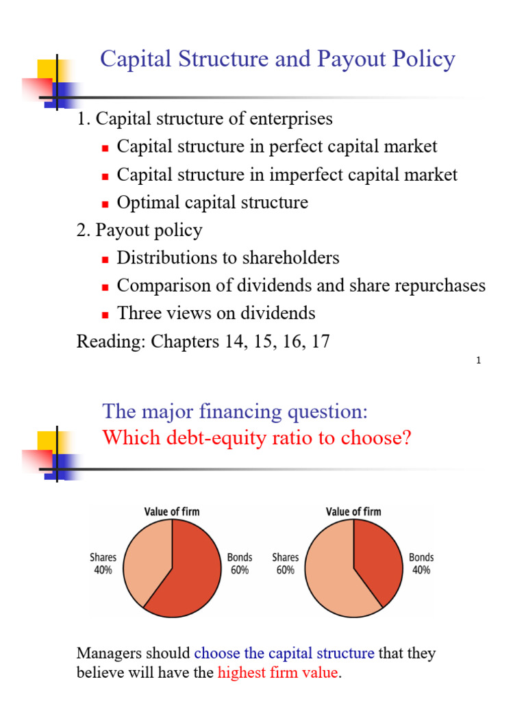 Lecture Capital Structure and Payout Policy | PDF | Capital Structure | Dividend