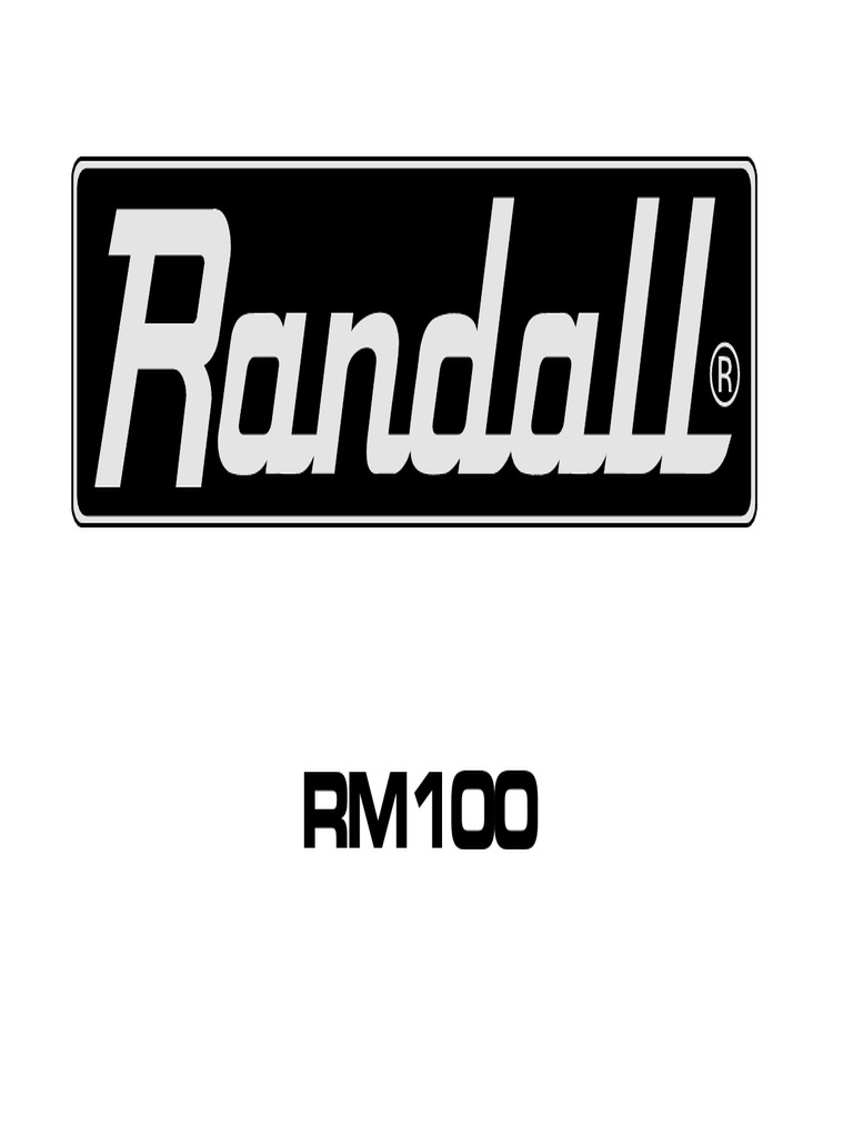 Randall RM100 Modular Tube Head Manual | PDF | Vacuum Tube | Amplifier