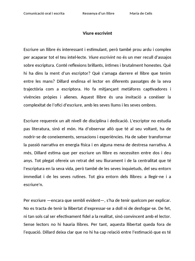 Una Ressenya Modèlica | PDF