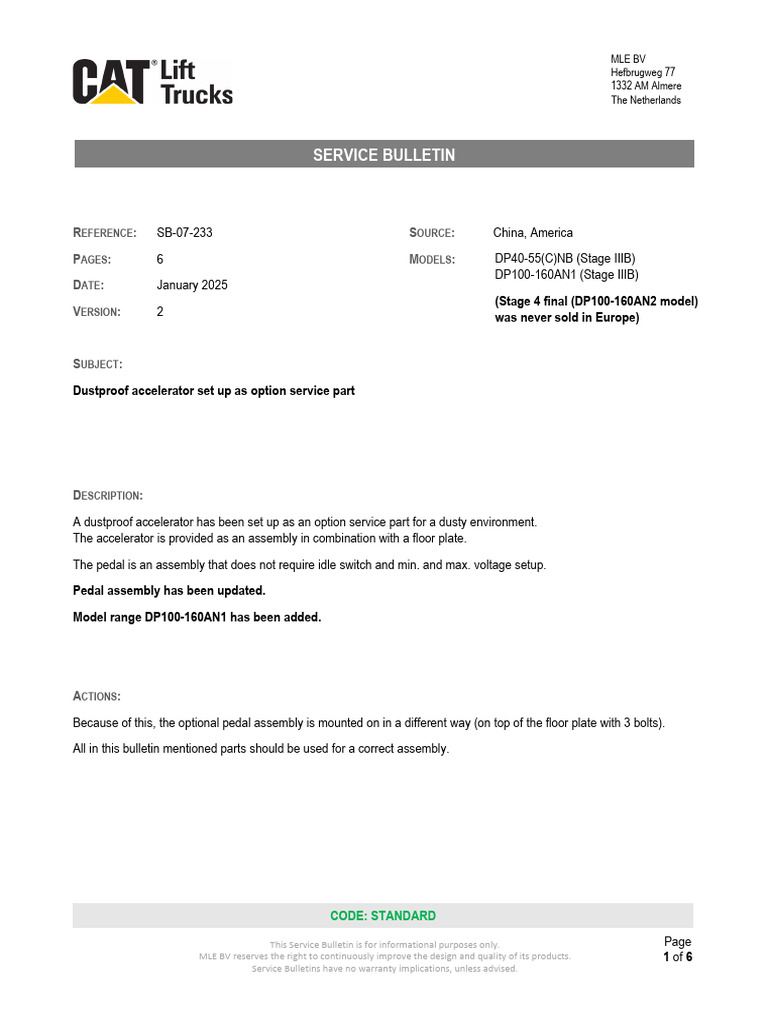 SB-07-233c_Dustproof accelerator set up as option service part_Version ...
