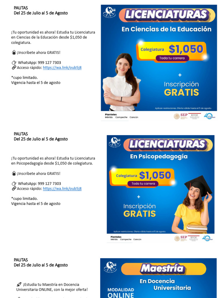 Pauta Julio2 Cess Mid | PDF