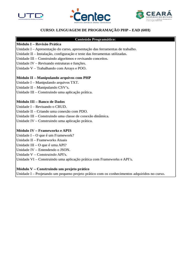 Ead Linguagem de Programacao PHP | PDF