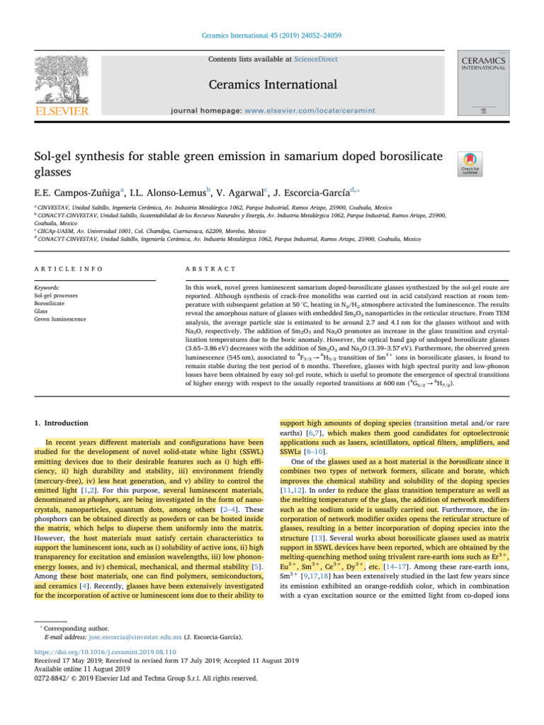 1 s2.0 S0272884219323077 Main | PDF | X Ray Photoelectron Spectroscopy ...