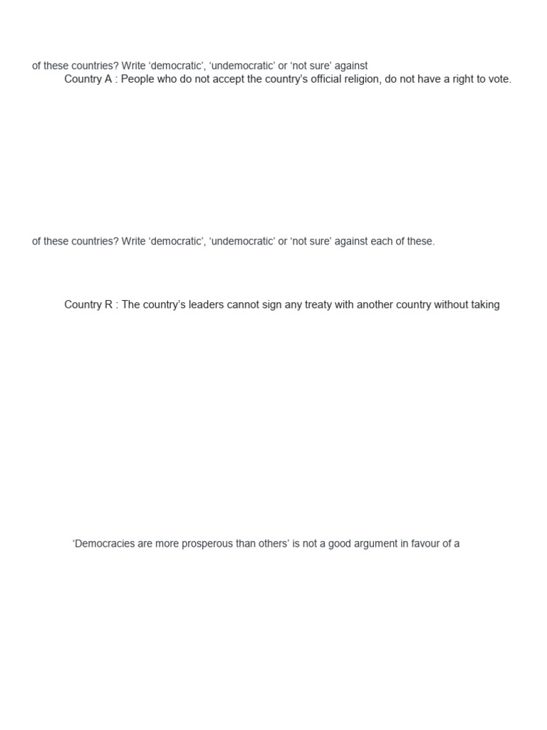 Class 9 Social Science Chapter 1.WHAT IS DEMOCACY | PDF | Democracy ...