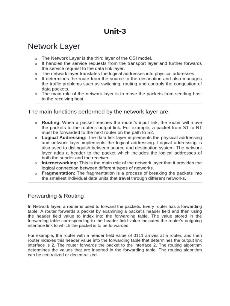 CN-unit-3 | PDF | Routing | Internet Protocols