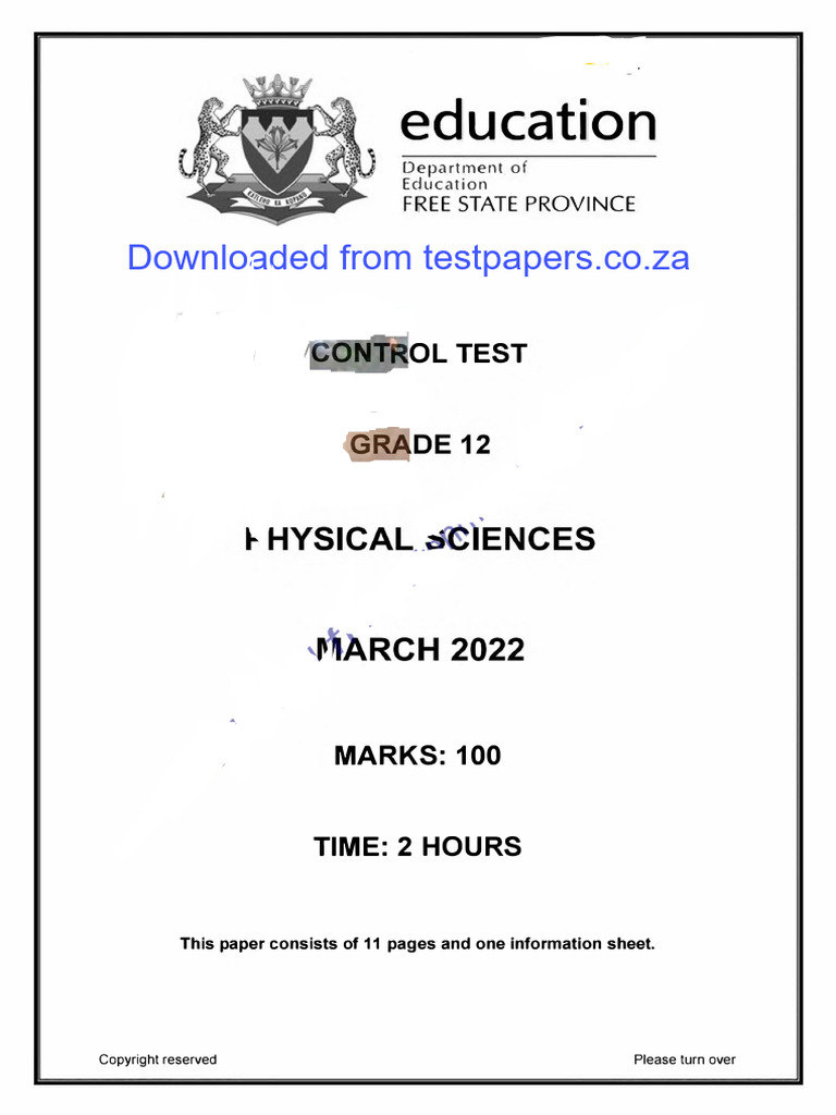 Fs Ps March 2022 Gr12 QP & Memo | PDF | Force | Collision