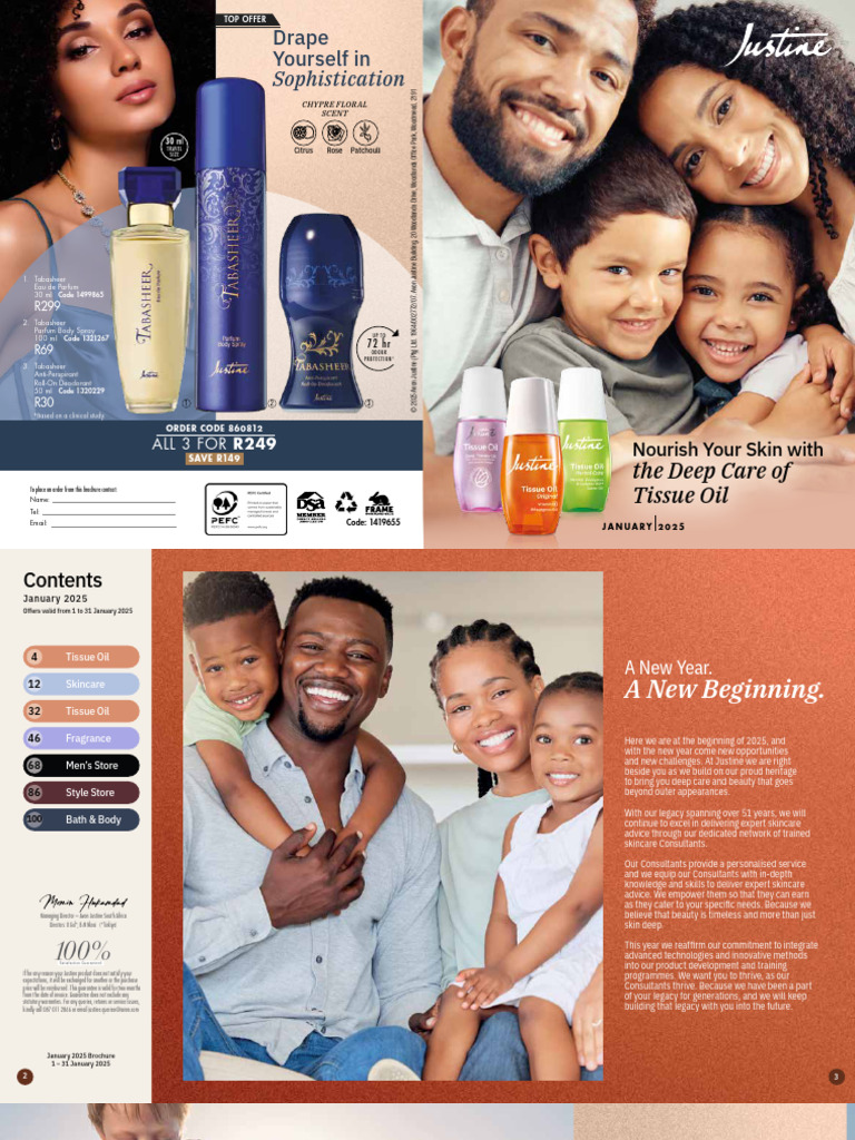 Justine C1 January 2025 Brochure - LR (1) - 1 | PDF | Skin Care | Sunscreen