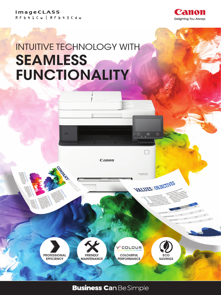 Canon ImageCLASS 2019 4pp MF641CW MF643CDW 4pp Brochure FA v02 HR Single Pages g1 | PDF | Ip ...