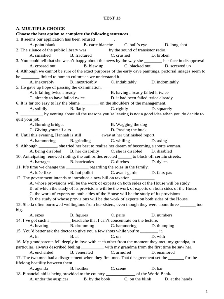 Test 13 | PDF