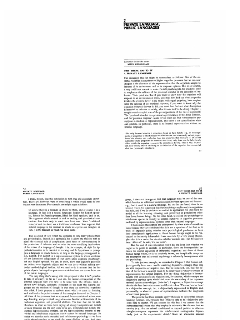 Fodor Language of Thought | PDF