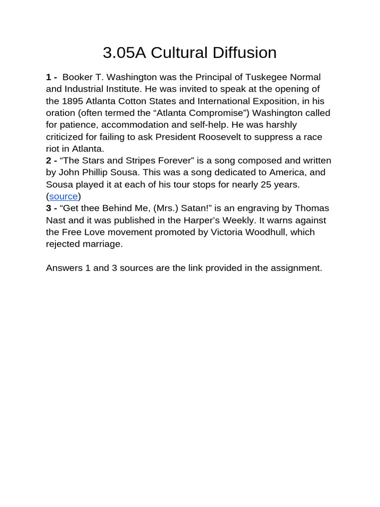 3.05A Cultural Diffusion | PDF