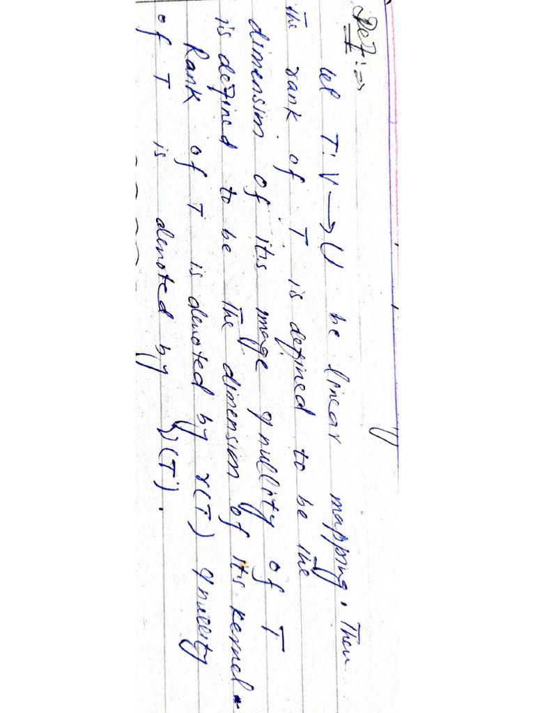 Lin Tran Rank Nullity | PDF