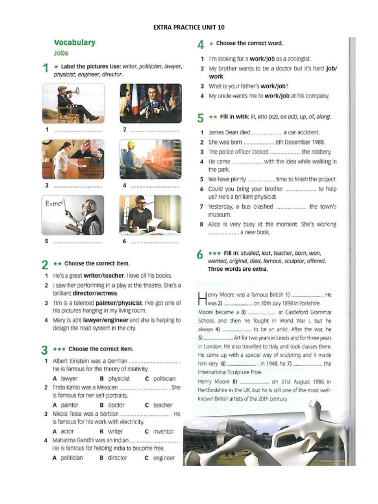 Unit 10 Extra Practice Exercises | PDF