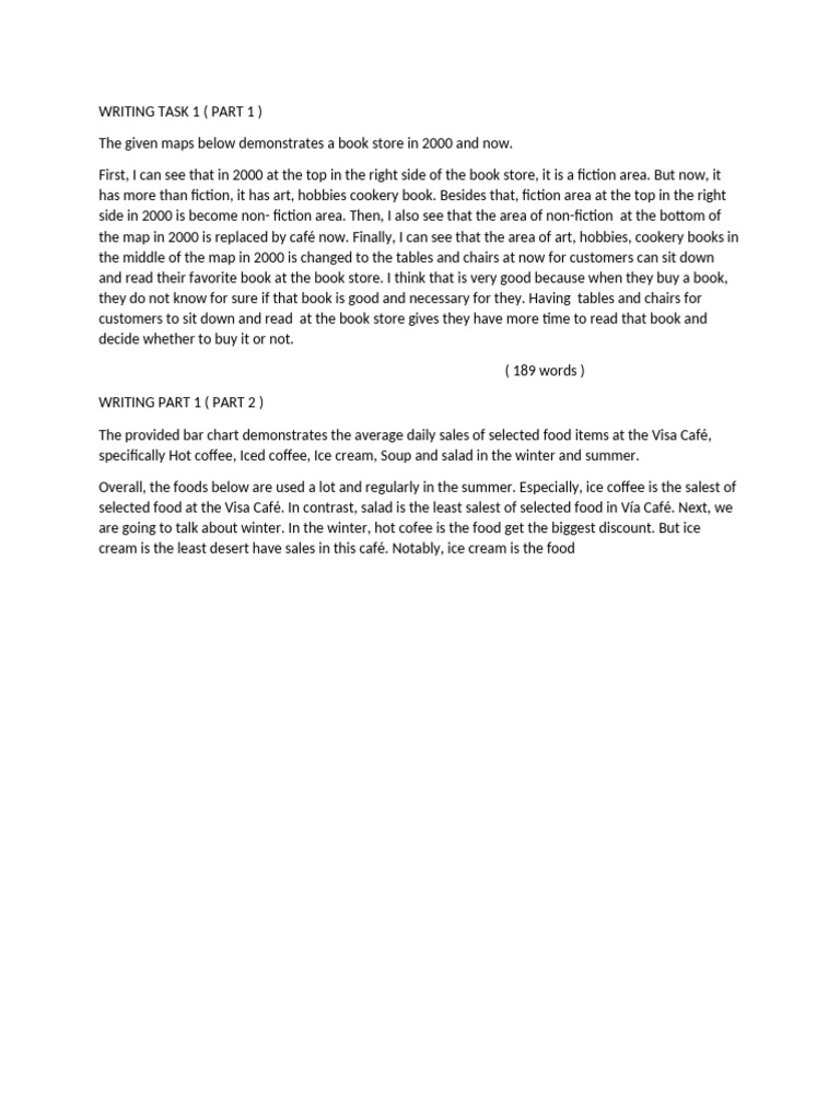 WRITING TASK 1 (Student's Essay) | PDF