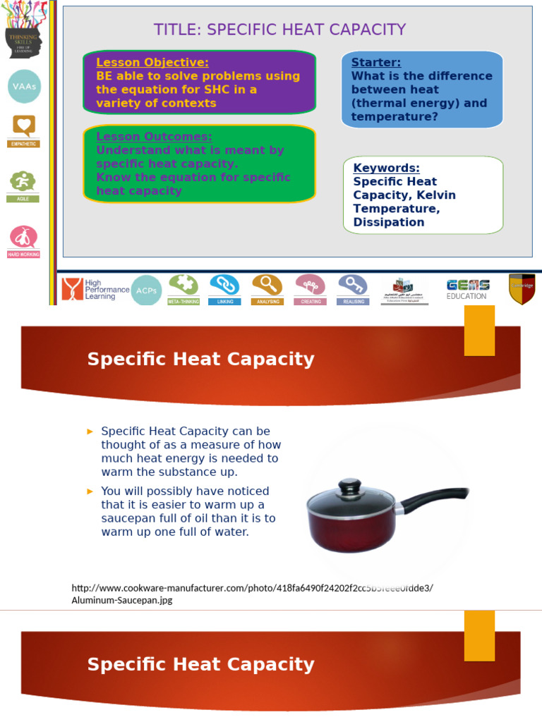 L6 Specific Heat Capacity | PDF | Heat Capacity | Heat