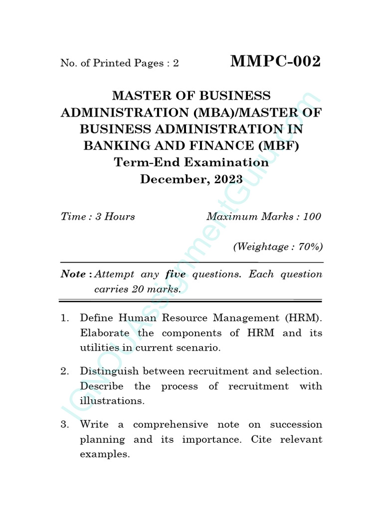 Dec - 2023 MMPC-002 | PDF