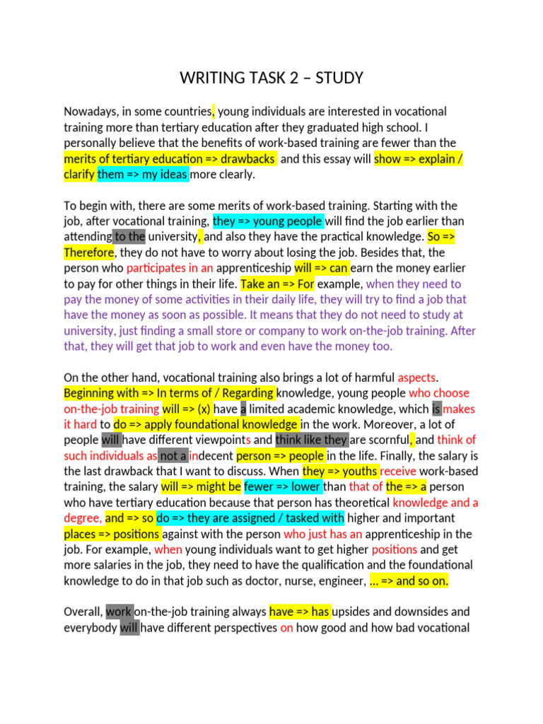 Vocational Training Vs Tertiary Education Pdf Vocational Education