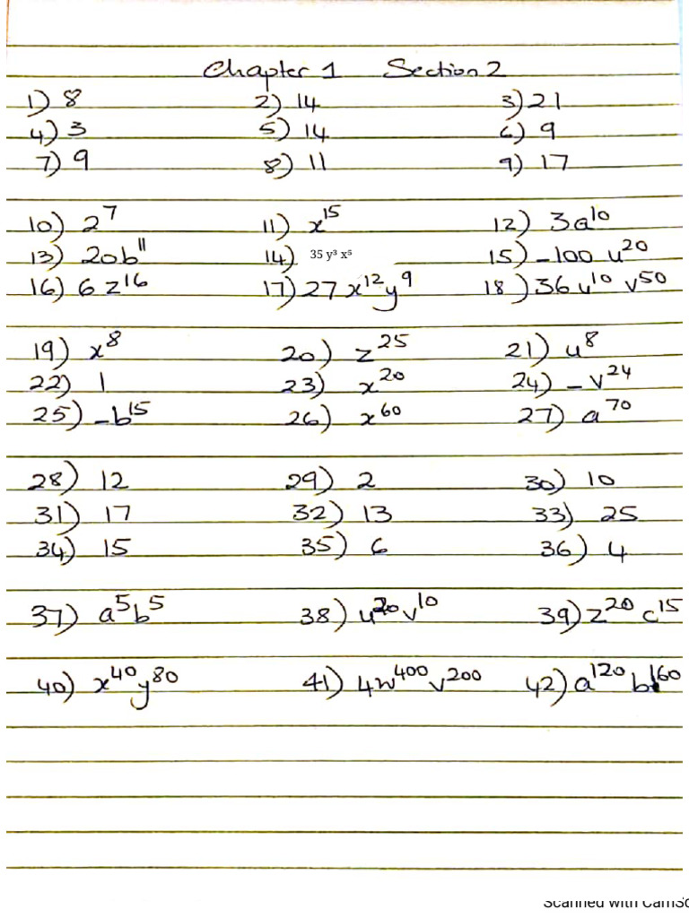20-21 Algebra WB Answers 1 2 | PDF