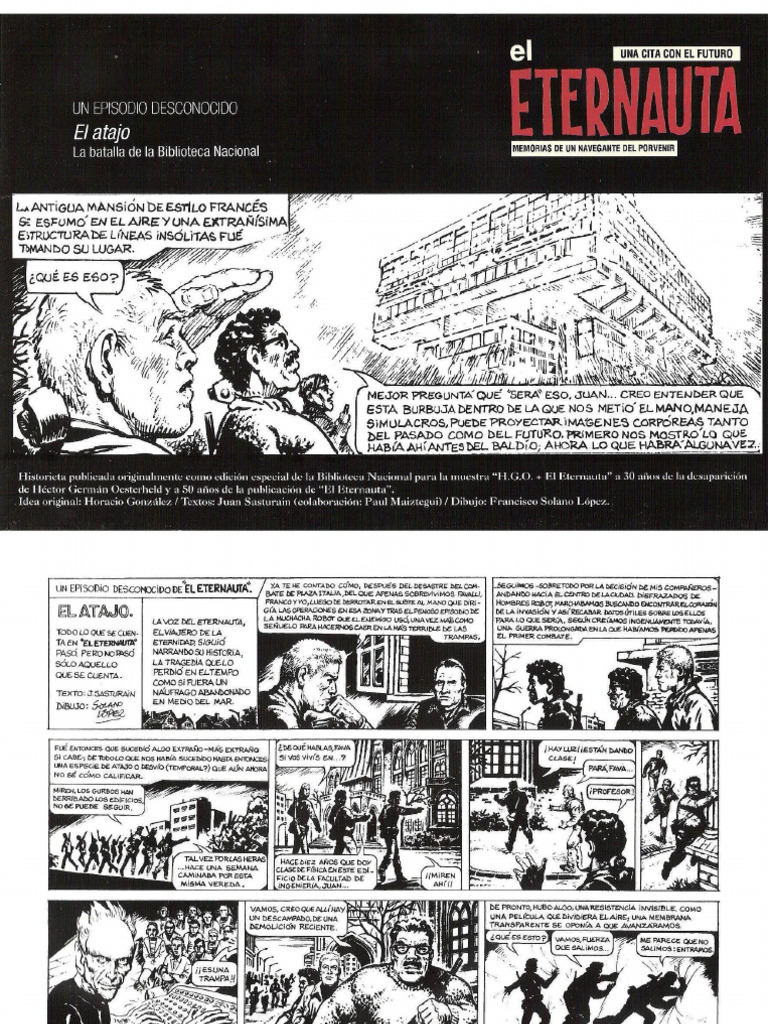 EL ETERNAUTA - El Atajo (Especial 50 Aniversario) Solano Lopez y Sasturain (2007) | PDF