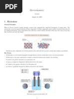 Electrolysis - Chemistry IGCSE Notes | PDF | Ion | Anode