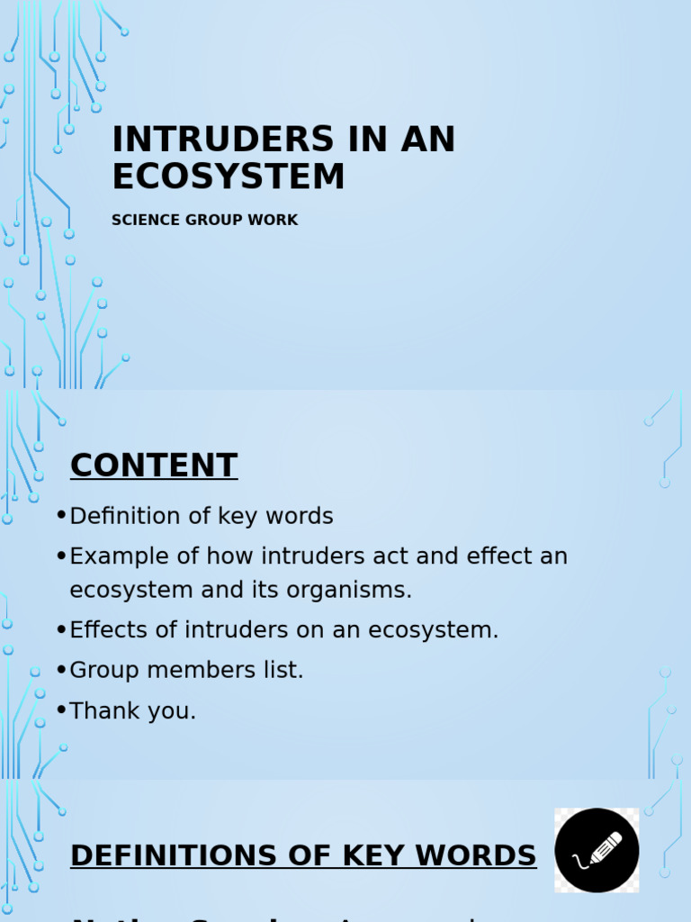 Intruders in An Ecosystem - Presentation | PDF | Invasive Species | Natural Environment