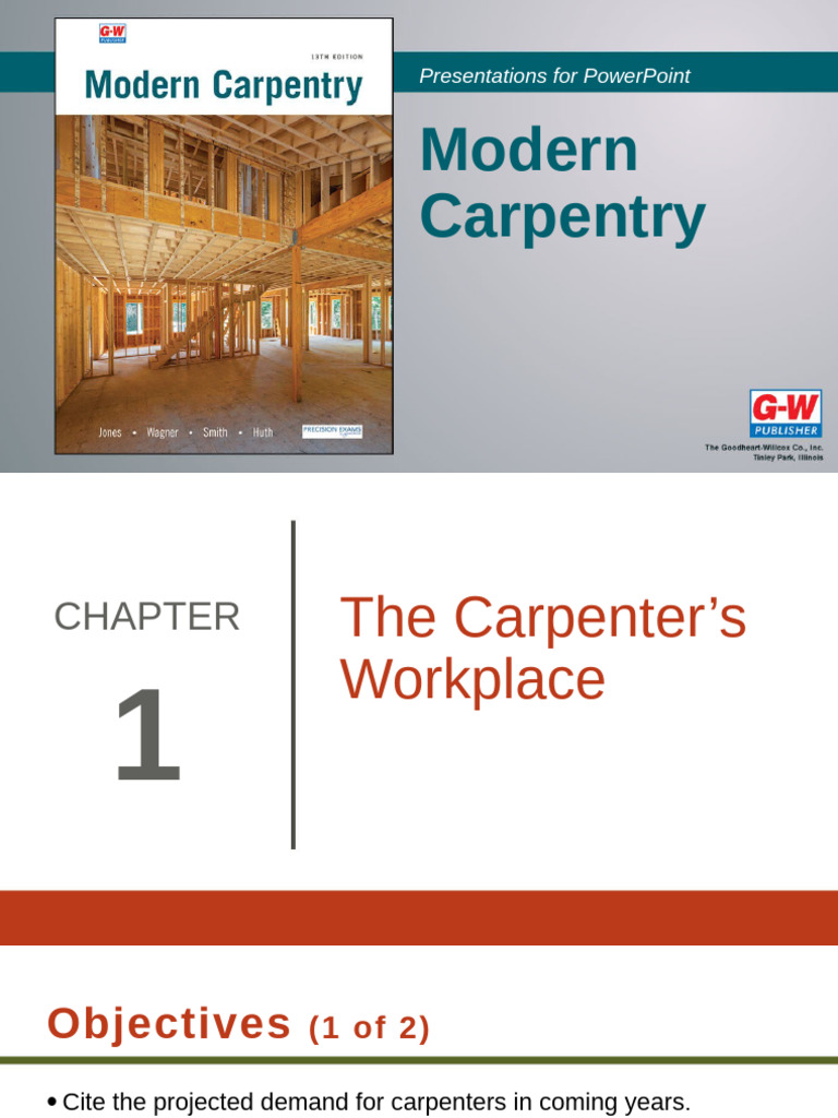 ch01 Modern Carpentry Chapter Presentation | PDF | Carpentry | Apprenticeship