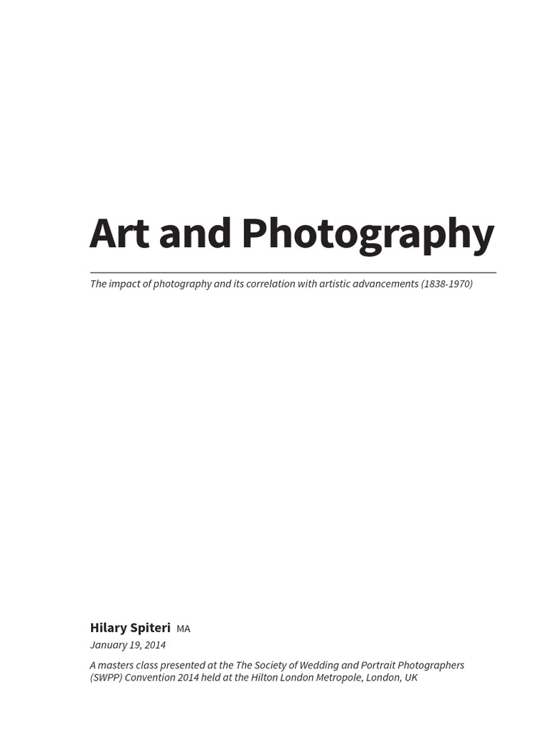 Art and Photography 1838-1970 | PDF | Imaging