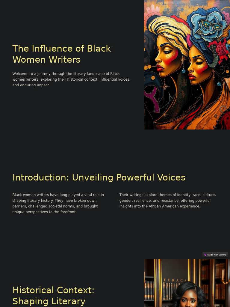The Influence of Black Women Writers | PDF | Intersectionality ...