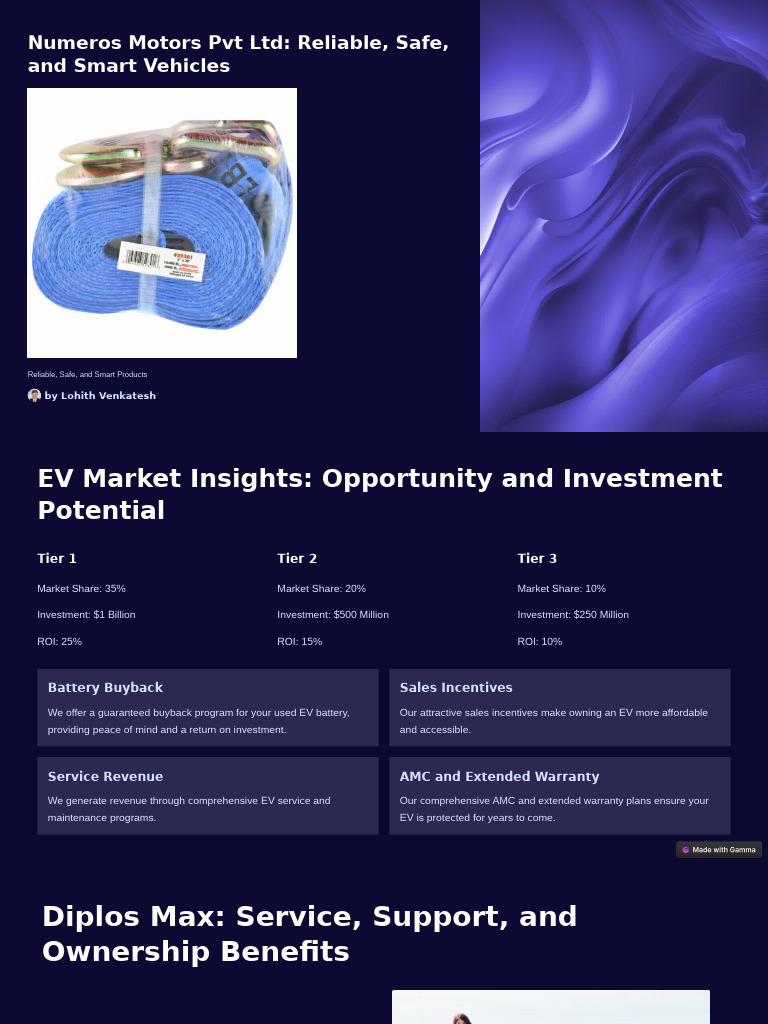 Numeros Motors Pvt Ltd Reliable Safe and Smart Vehicles | PDF