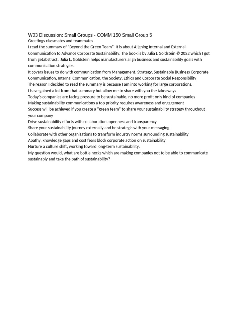 W03 Discussion | PDF