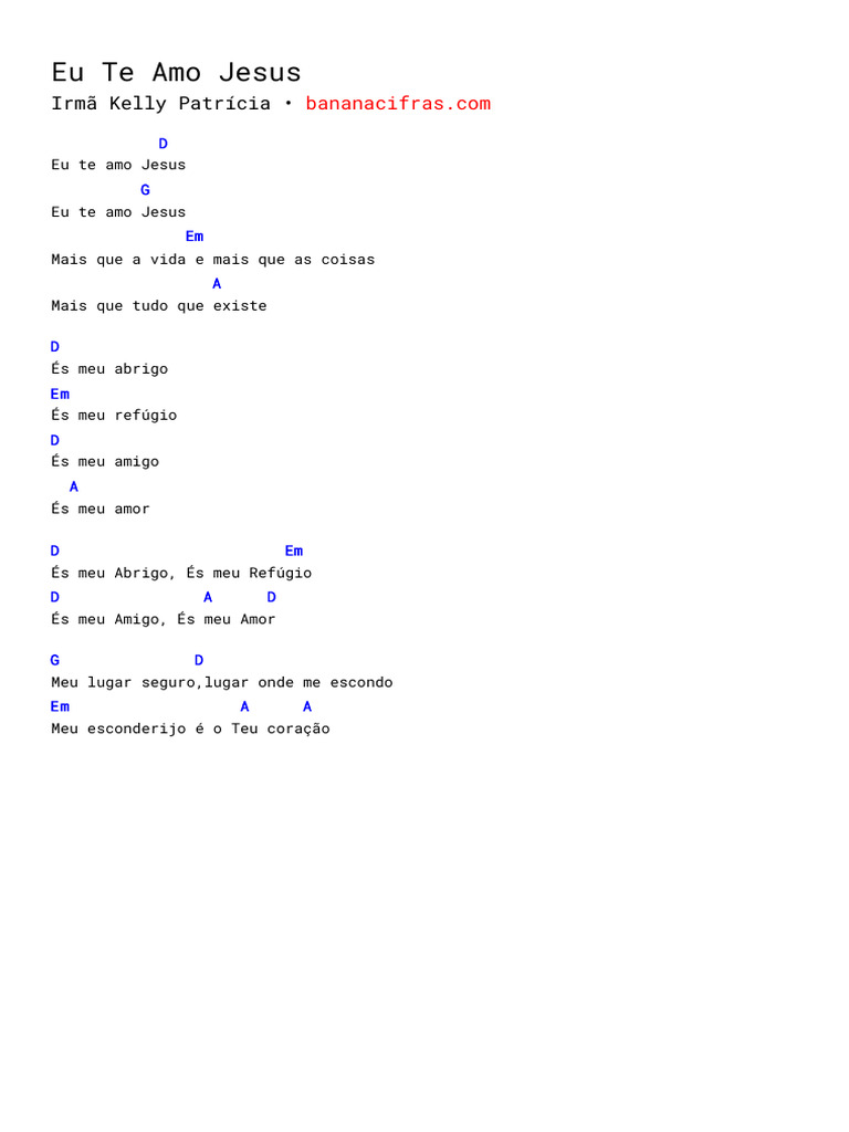 Eu Te Amo Jesus SIMPLIFICADA Irmã Kelly Patrícia | PDF