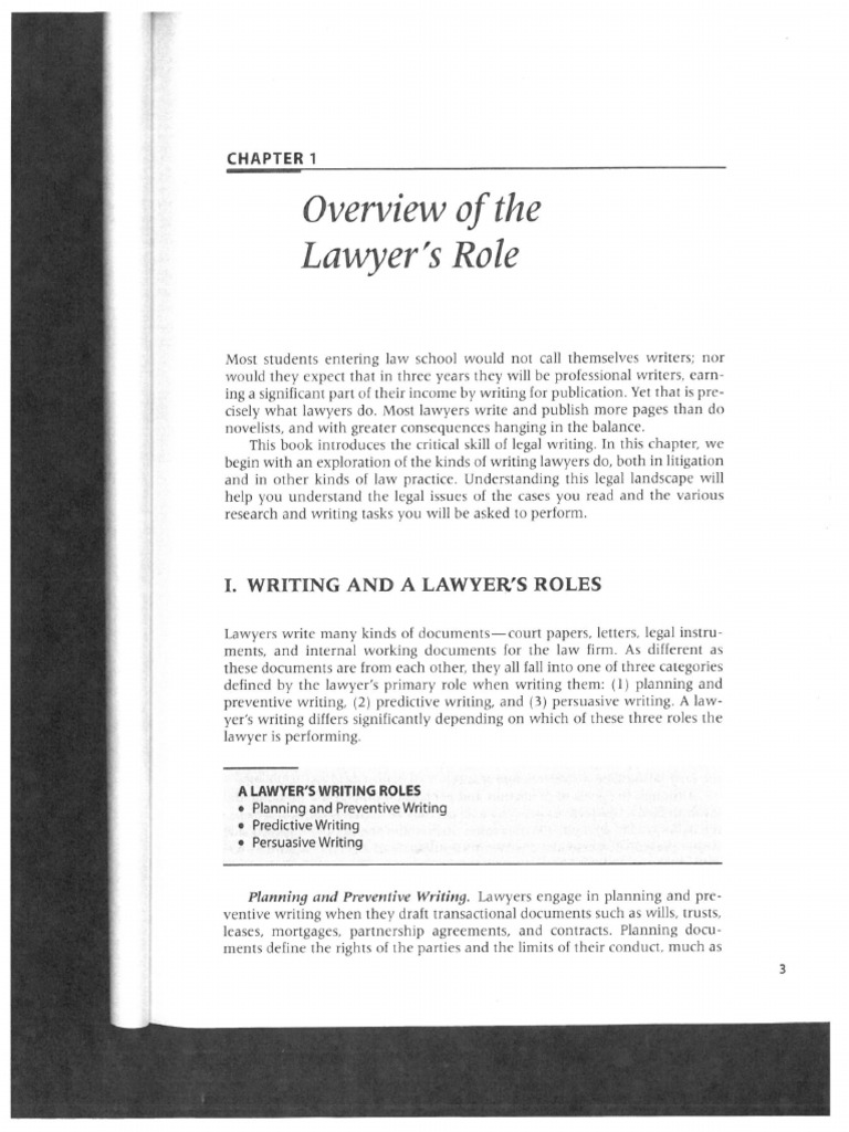 Legal Writing and Analysis Chapter 1 | PDF
