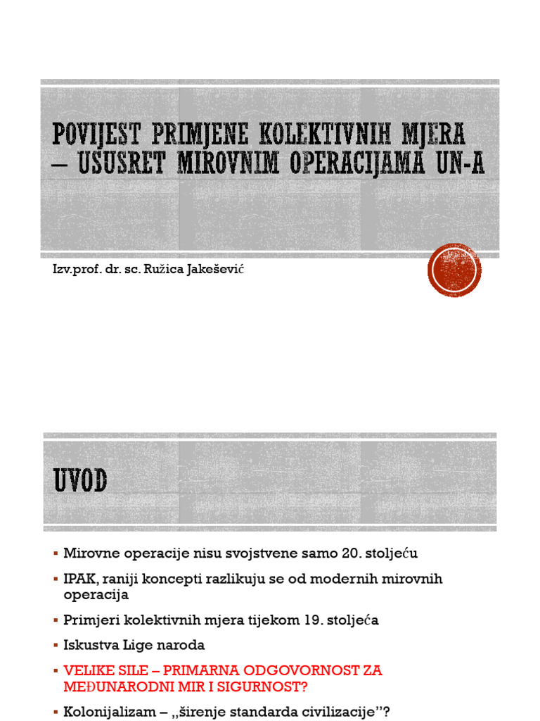 Povijest Primjene Kolektivnih Mjera | PDF