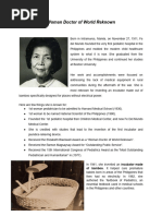 DR Fe Del Mundo The Pioneer Who Transformed Pediat | PDF | Health Care ...
